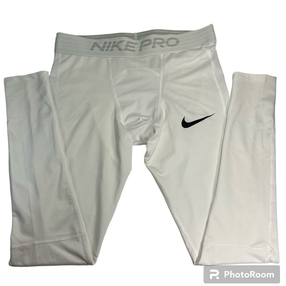 Nike | Pants | Nike Pro Compression Tightsleggings White Mens Med ...